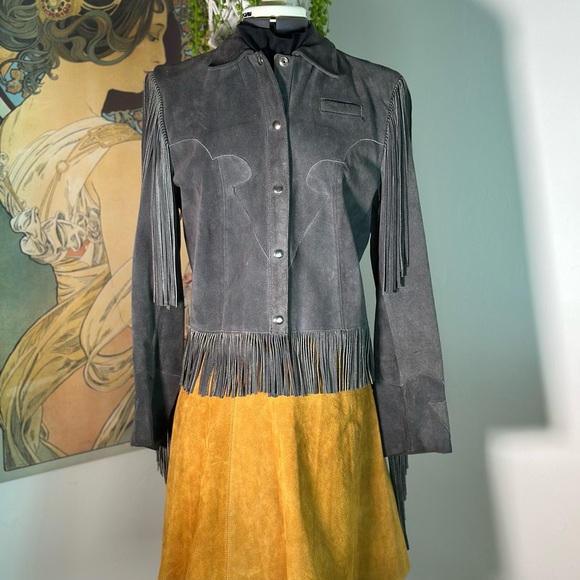 Lariat | Jackets & Coats | Vintage Lariat Womans Allover Fringe Suede ...